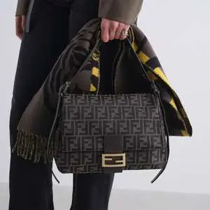 Fendi Flap 26325 Ff Zucca Jacquard Fabric Bag